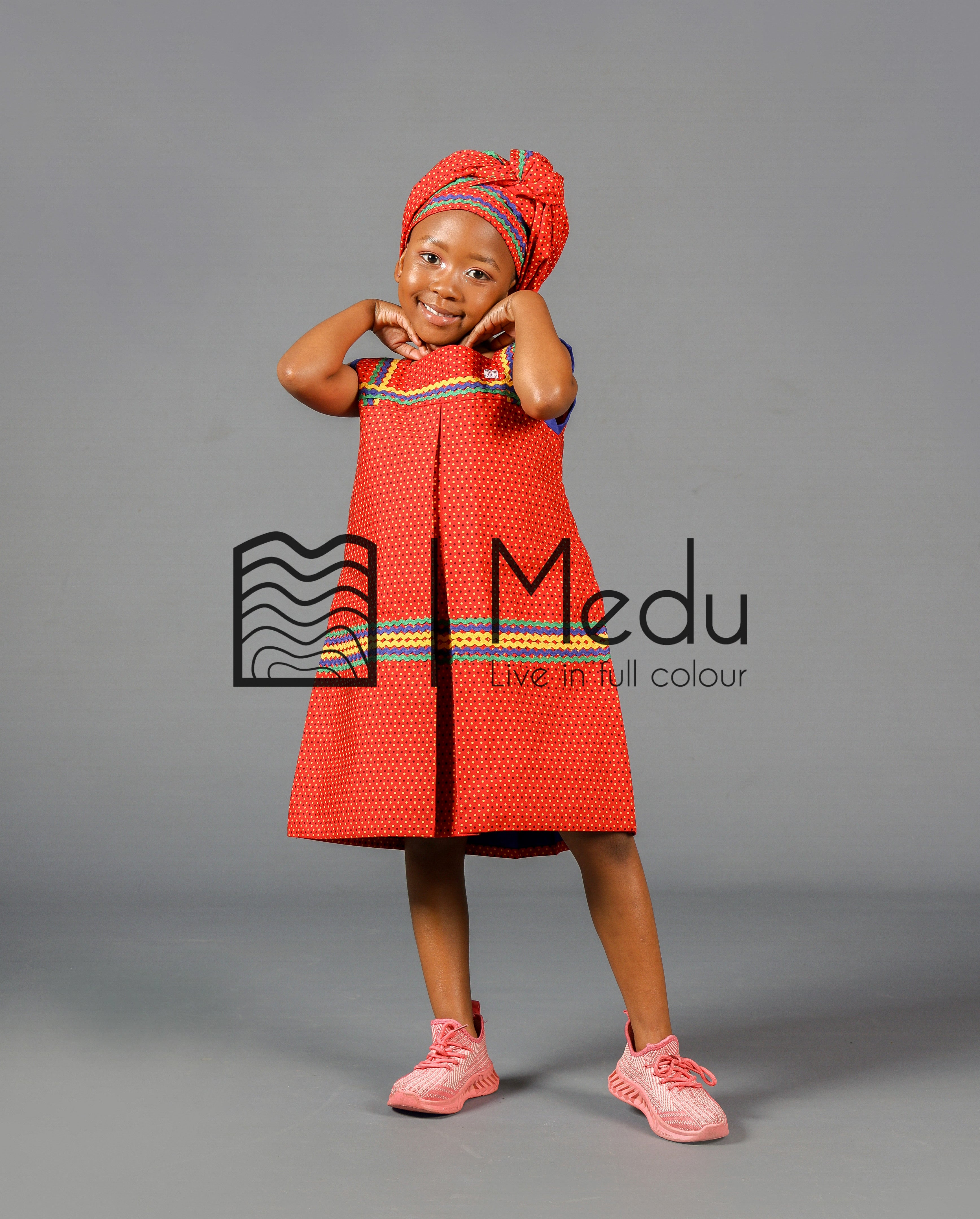 Kiddies Lerato Yele Dress in Red – MEDU by Sepedi Bapedi