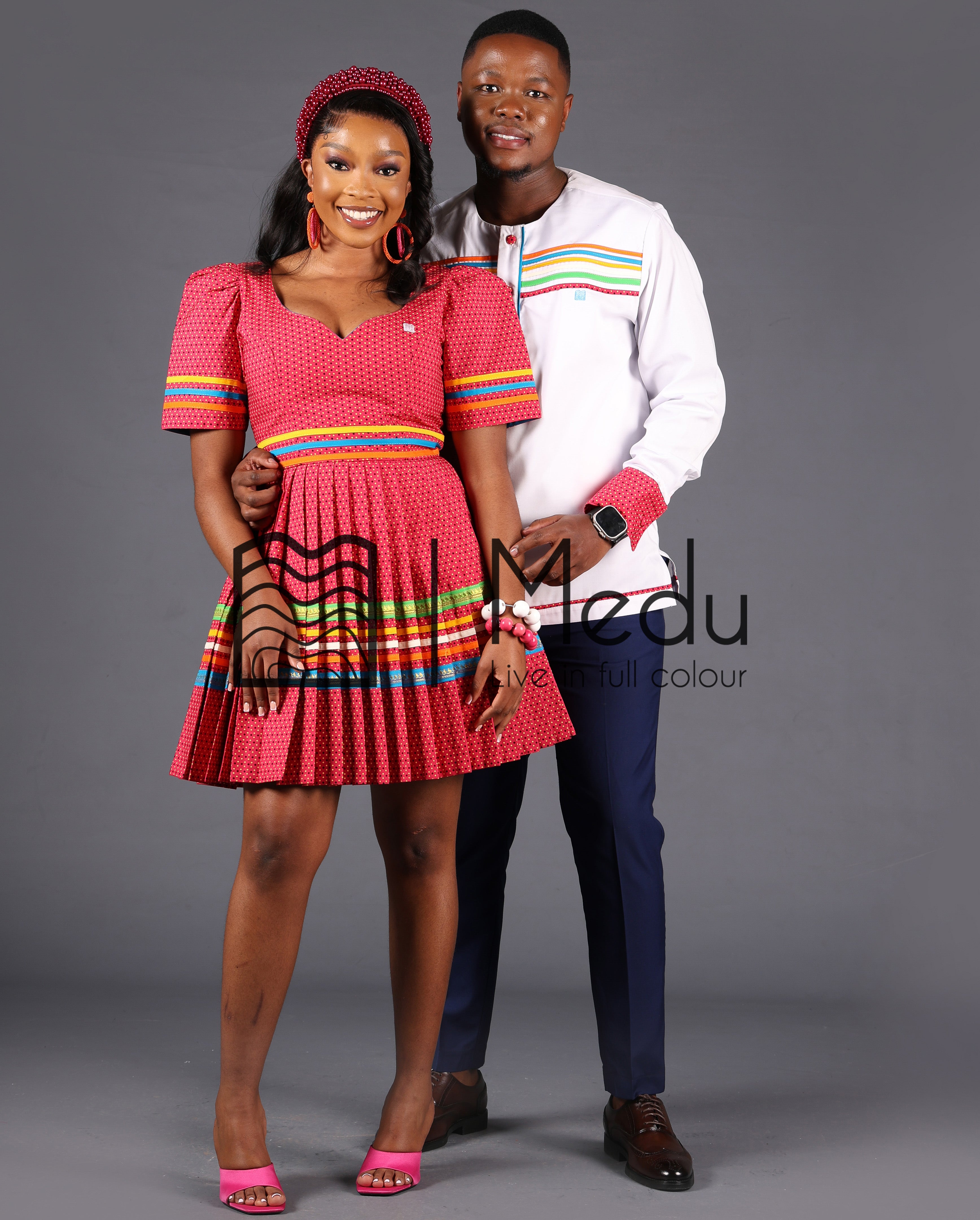 His & Hers: Mmashela Giant Bow Mini Manoko Pink – MEDU by Sepedi Bapedi