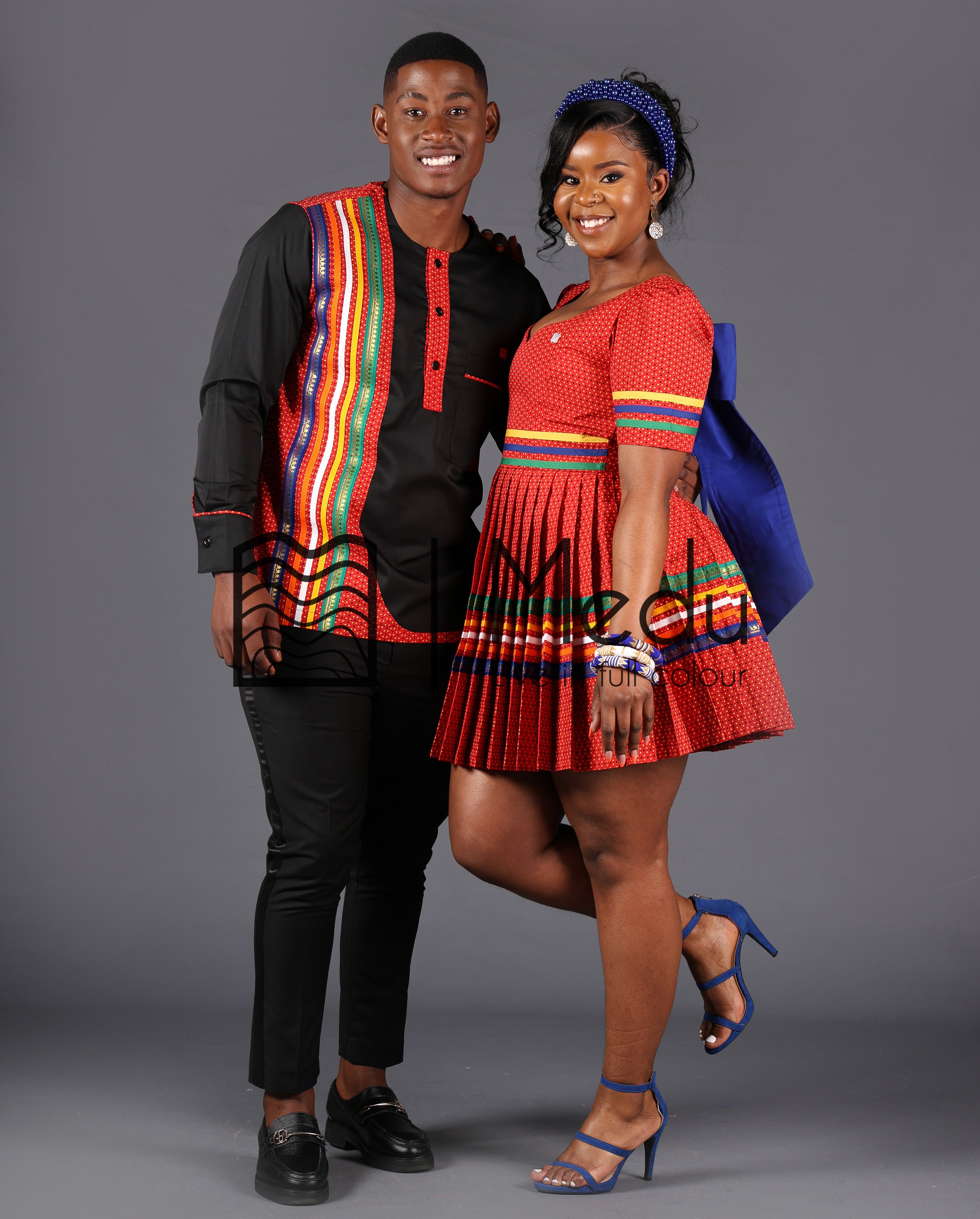 His & Hers: Mmashela Giant Bow Mini Manoko Red – MEDU by Sepedi Bapedi