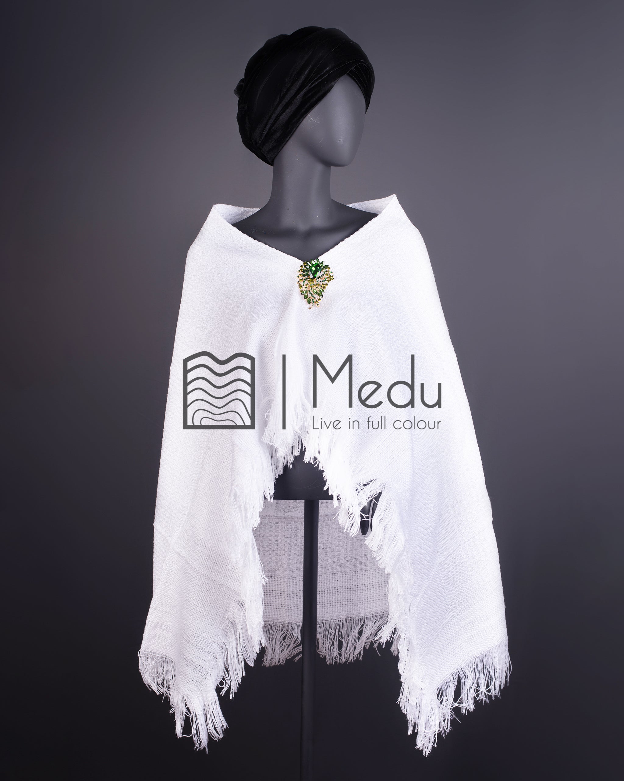 Letobolo Bridal White Shawl – MEDU
