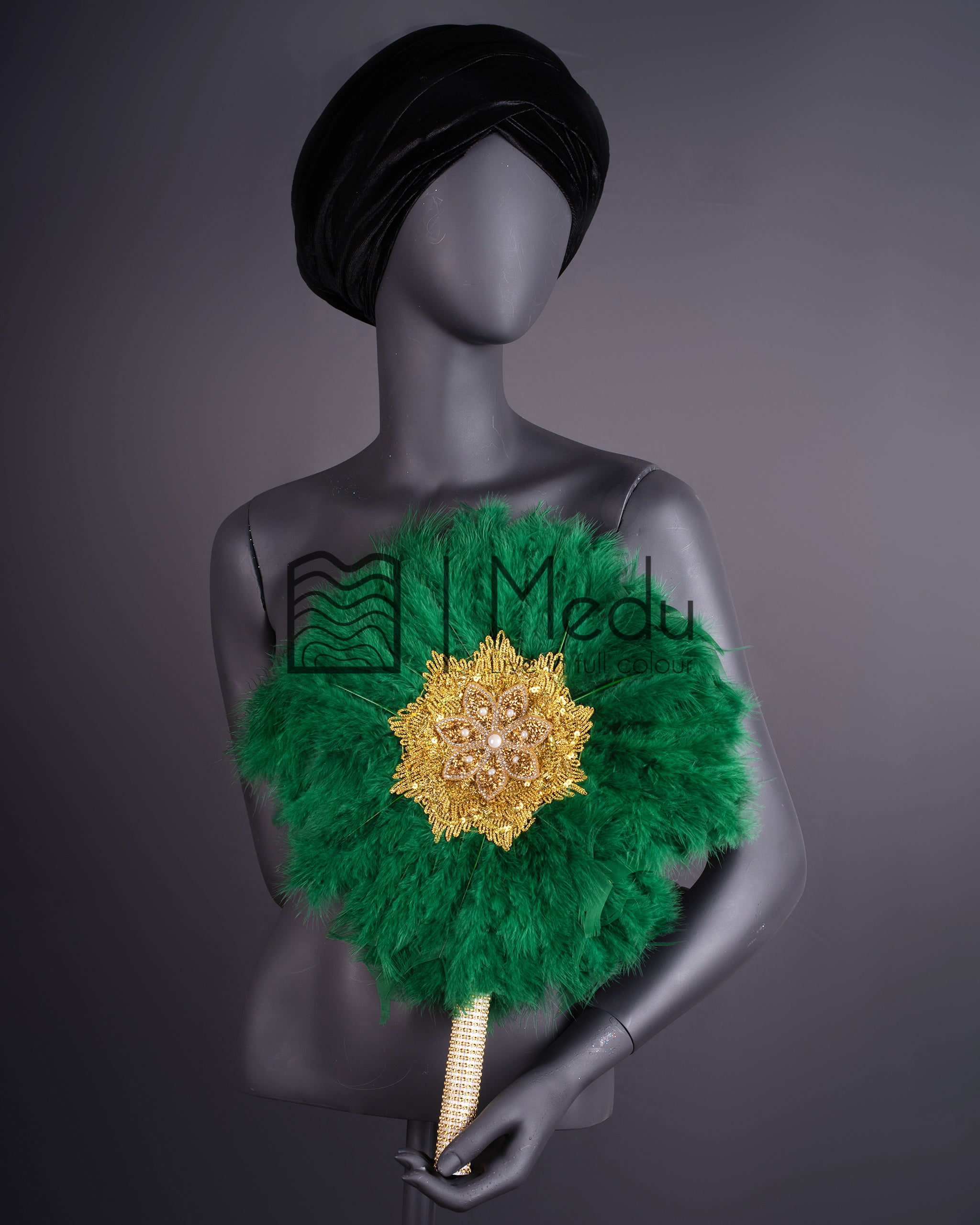 Bridal Feather Fan – MEDU by Sepedi Bapedi